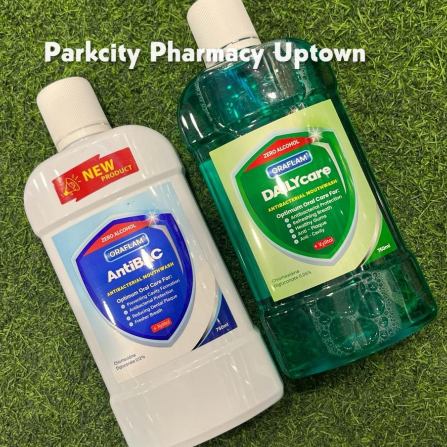 Oraflam Antibacterial & Dailycare Mouthwash 750ml / 400ml / 250ml ...