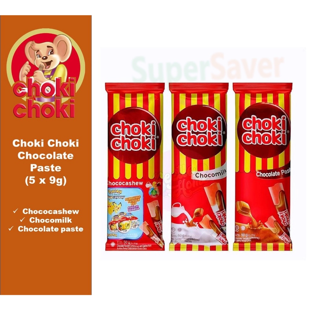 Choki Choki Chocolate Chocomilk Chococashew 5pcs x 10g Choki Stick ...