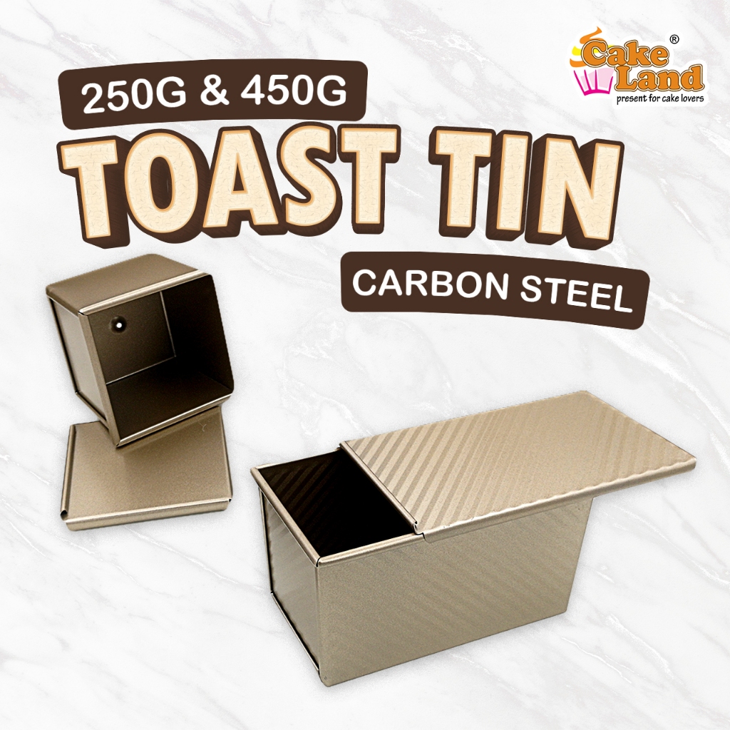 CAKE LAND Carbon Steel Toast Tin (250g/450g) | Shopee Malaysia