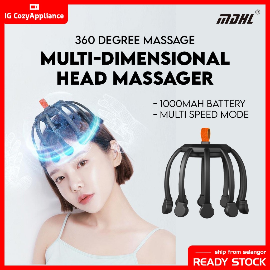 Head Electric Massager Vibration Portable Size Muscle Relax Blood ...