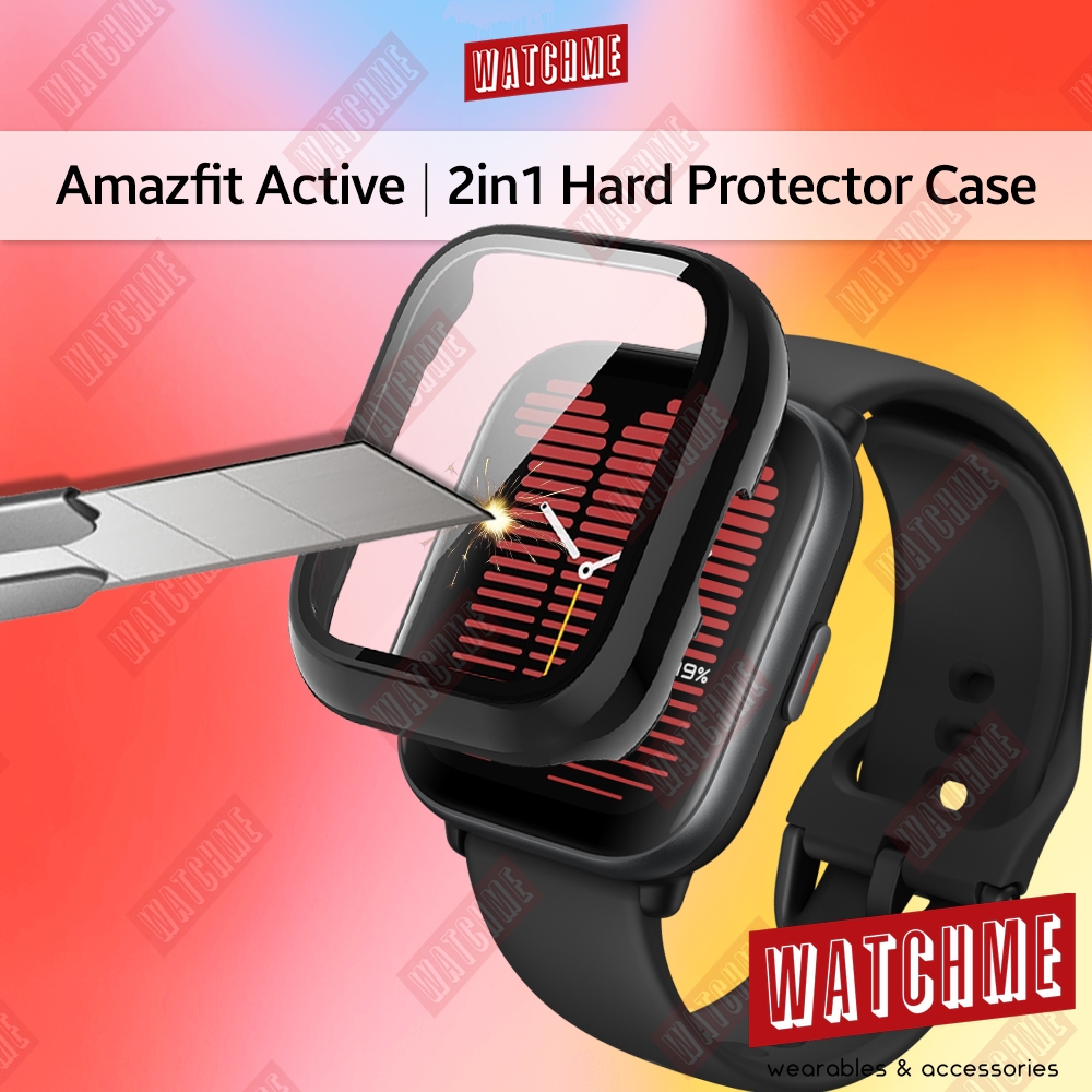 Amazfit Active Protector Case, 2in1 Hard Casing With PC Glass Screen ...