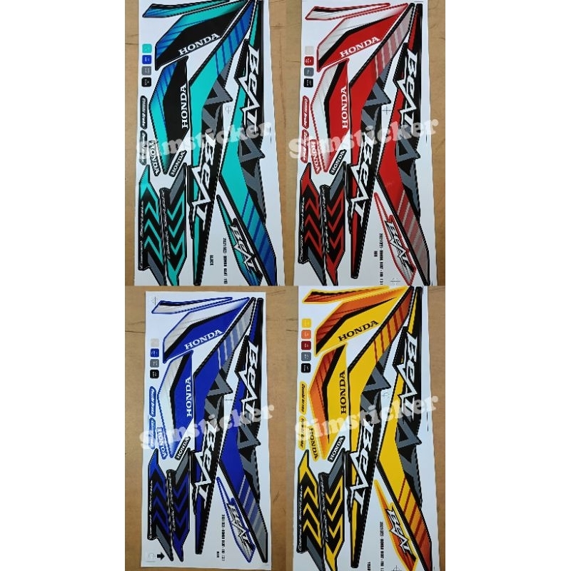 HONDA BEAT 110 V2 (3) TAHUN 2021 BODY STICKER | Shopee Malaysia