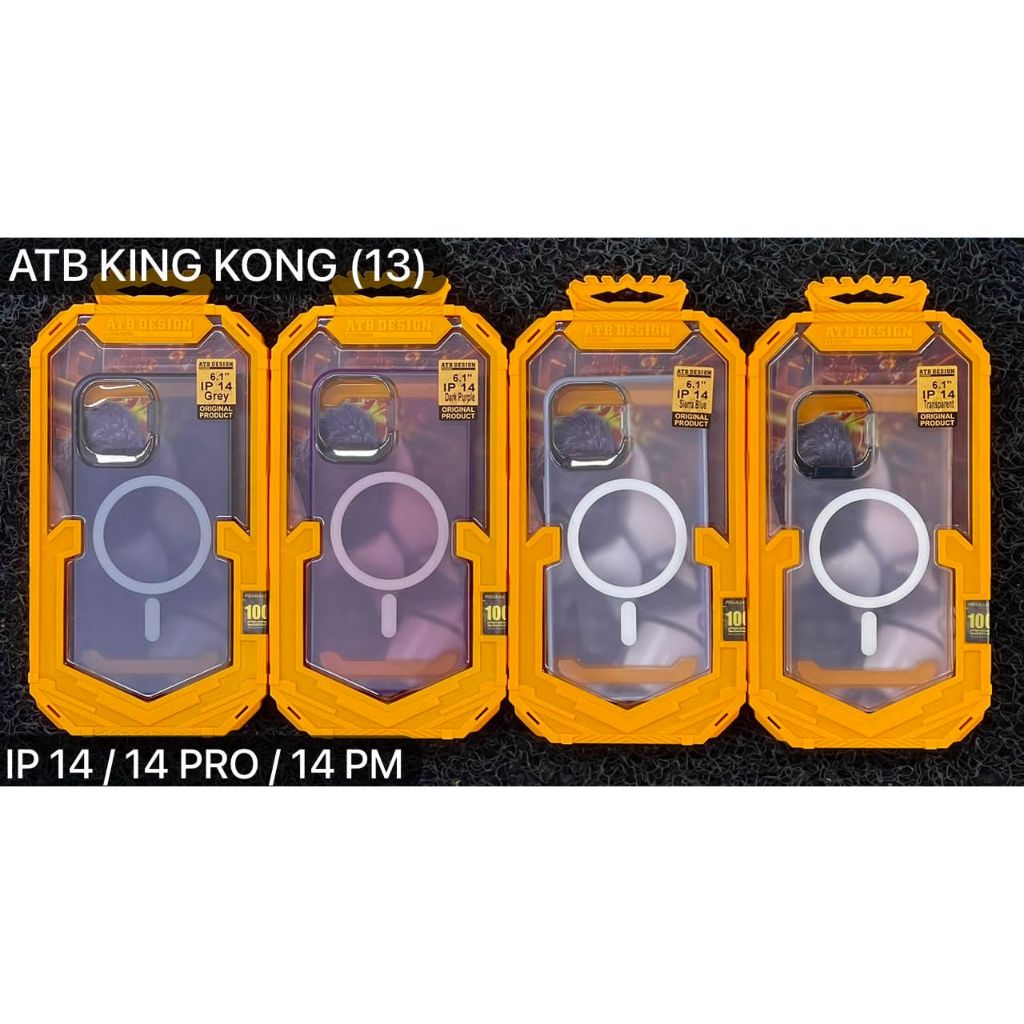 ATB DESIGN (13) KING KONG MATTE MAGNETIC CASE + PHONE IP 14 IP 14PRO IP ...