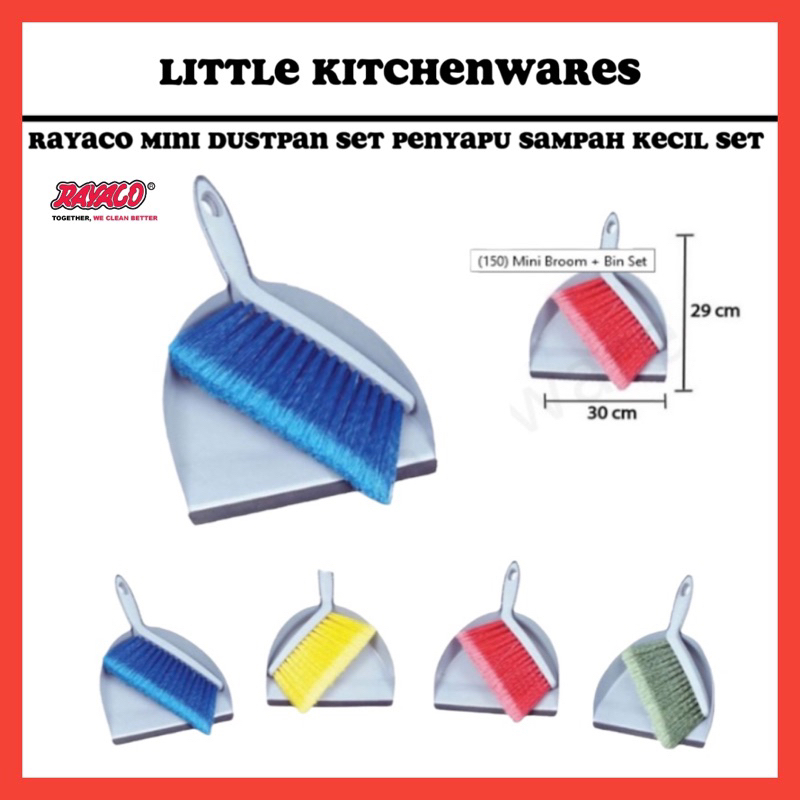 RAYACO Mini Dustpan Set 150 /Penyapu Sampah Kecil Set /Mini Broom Set ...