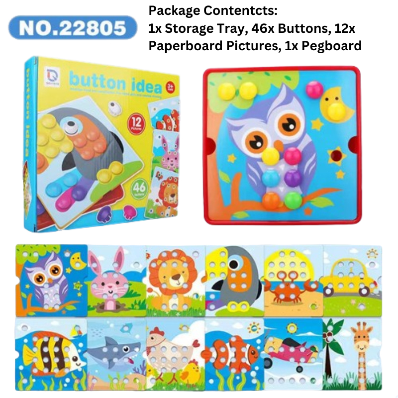 Board Arts and Crafts with Mushroom Nails Button Idea Color Matching ...