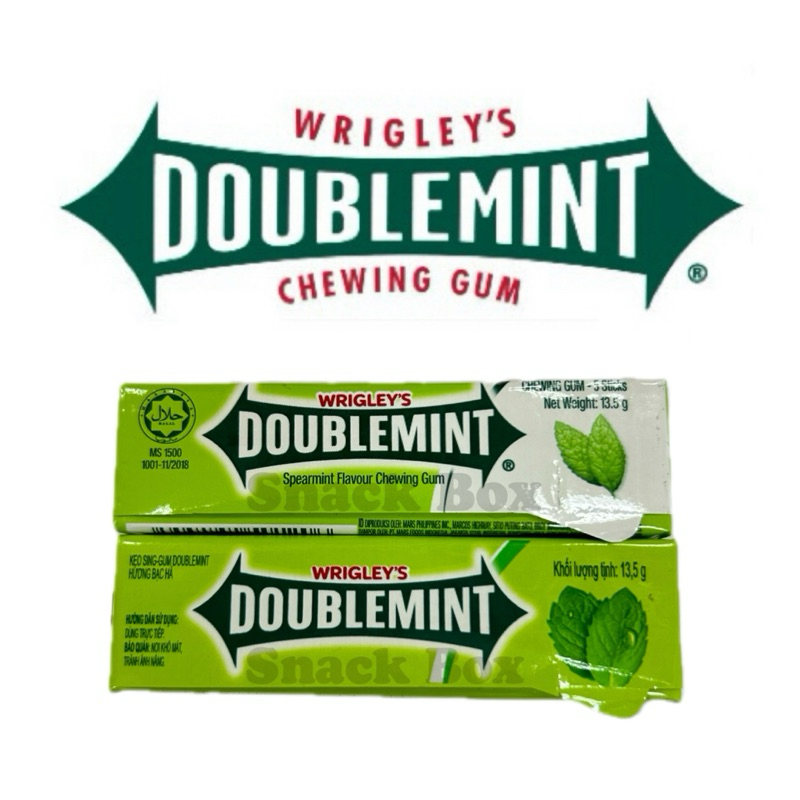 Wrigley's Doublemint Classic/Spearmint Flavour Chewing Gum (5‘s ...