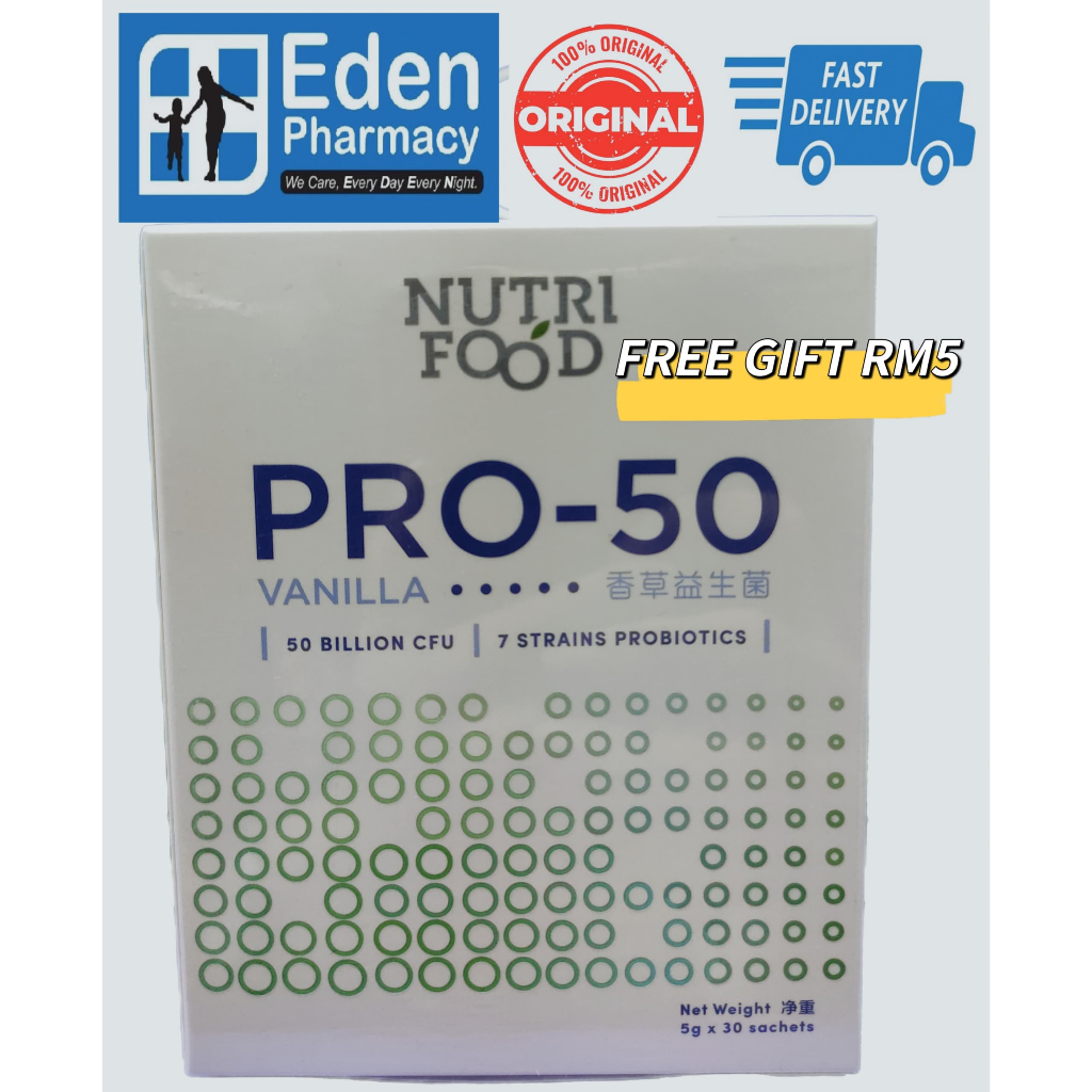 Nutrifood Pro-50 pro50 probiotic 50 billion CFU ( 30 x 5g ) | Shopee ...