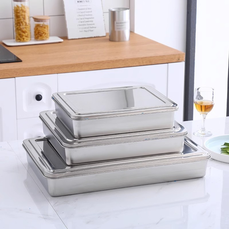 304 sus Food Pan Half Size Food Pan Tray Cover Bekas Makanan Tray ...