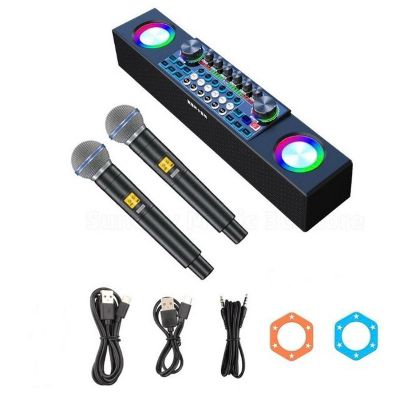 Professional Wireless Live Singing Karaoke Full Set Sound Card SY6 ...