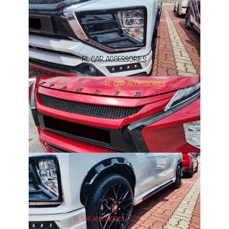 Mitsubishi Xpander front grill grille side fender arch flare headlamp ...