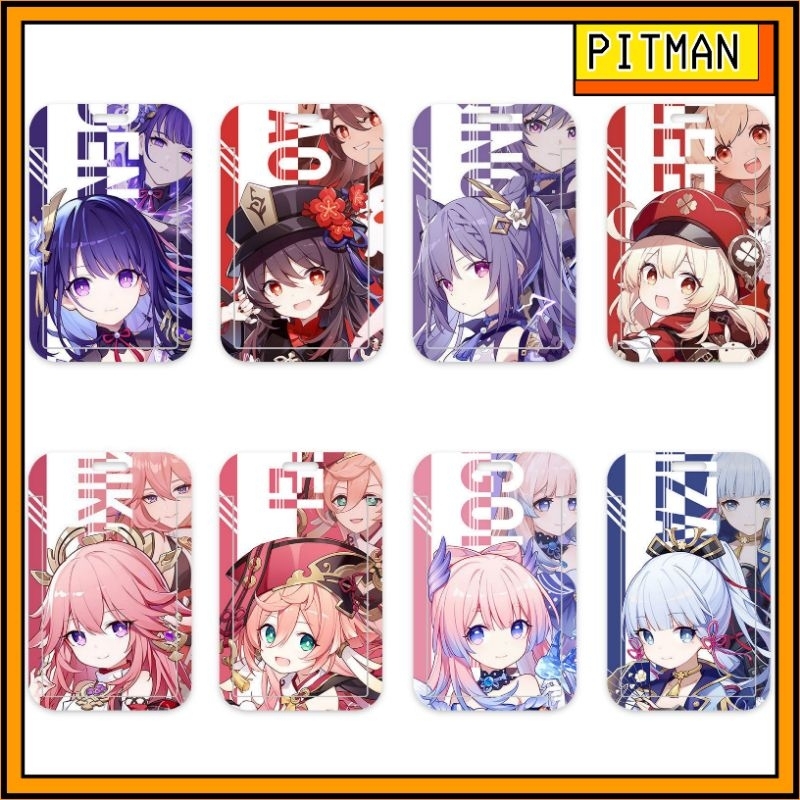 Genshin Impact Card Holder Student Matric Card Case Raiden Shogun Yae ...