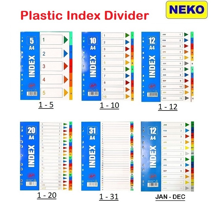 PP Plastic Index Divider | Shopee Malaysia