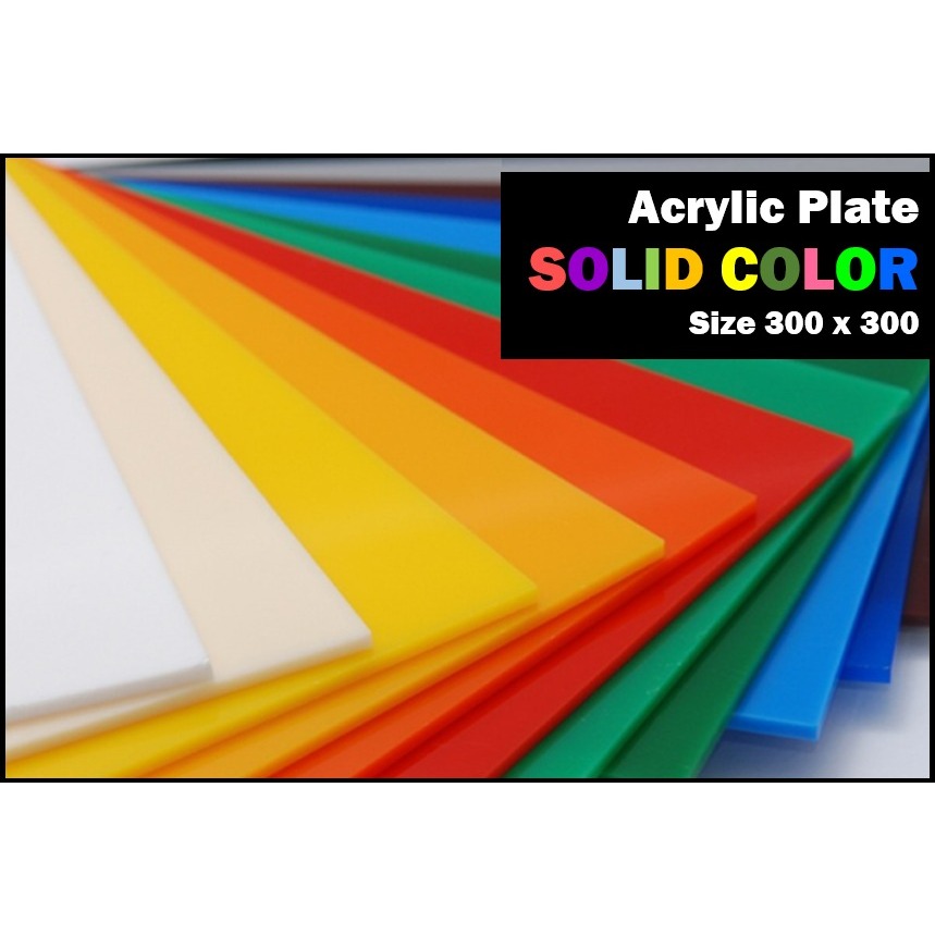 Solid Color Acrylic Board 300mmx 300mm Thickness 1.0/2.0/2.5/3.0/4.0/5. ...