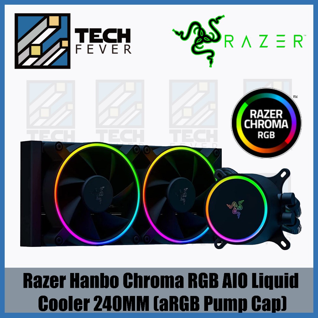 Razer Hanbo Chroma RGB AIO Liquid Cooler 240MM (aRGB Pump Cap) All-In ...