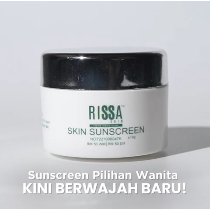 RISSA SKIN: SUNSCREEN SPF 50 (KRIM PELINDUNGAN UV SPF50) KRIM SIANG ...