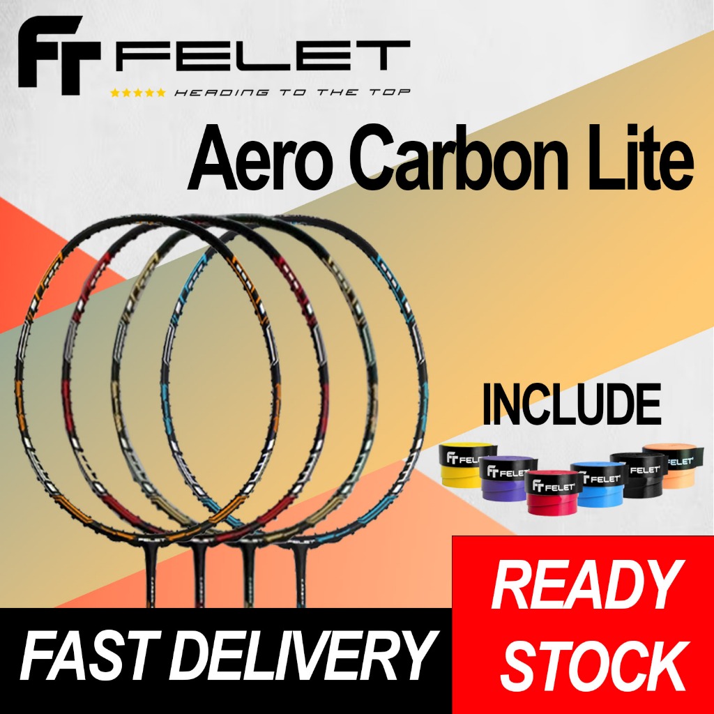 【Original】Felet Aero Carbon Lite 30LBS 7U Badminton Racket | Shopee ...