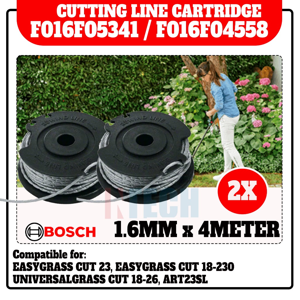 BOSCH F016F04558 / F016F05341 CUTTING LINE CARTRIDGE 1.6MMX4M-ART23SL ...