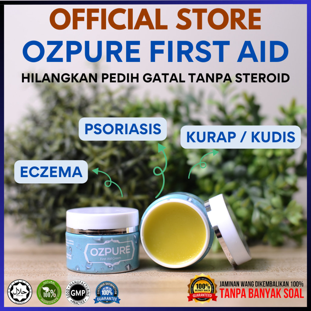 [OFFICIAL STORE] OzPure First Aid Cream (Eczema/Psoriasis/Rashes ...