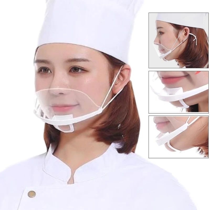TRANSPARENT MOUTH SHIELD VISOR TRANSPARENT FACE SHIELD KITCHEN WEAR ...