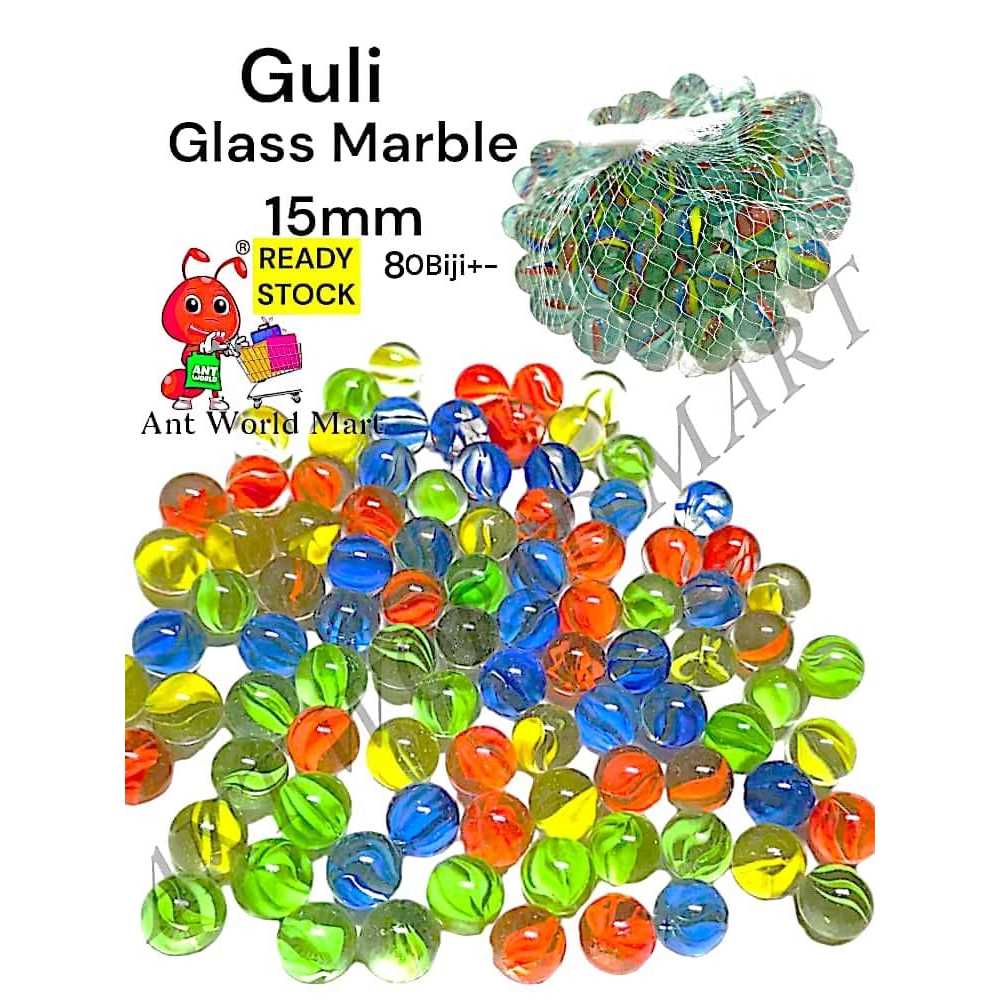 ANT WORLD WORLD @READY STOCK!Glass marble 15mm =80Biji+-/Guli kaca ...