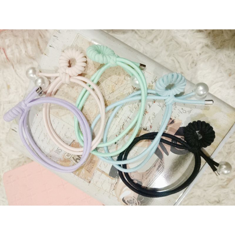 HAIRBAND KOREAN STYLE PEARL / GETAH RAMBUT KOREA STYLE PEARL/1 SET : 3 ...