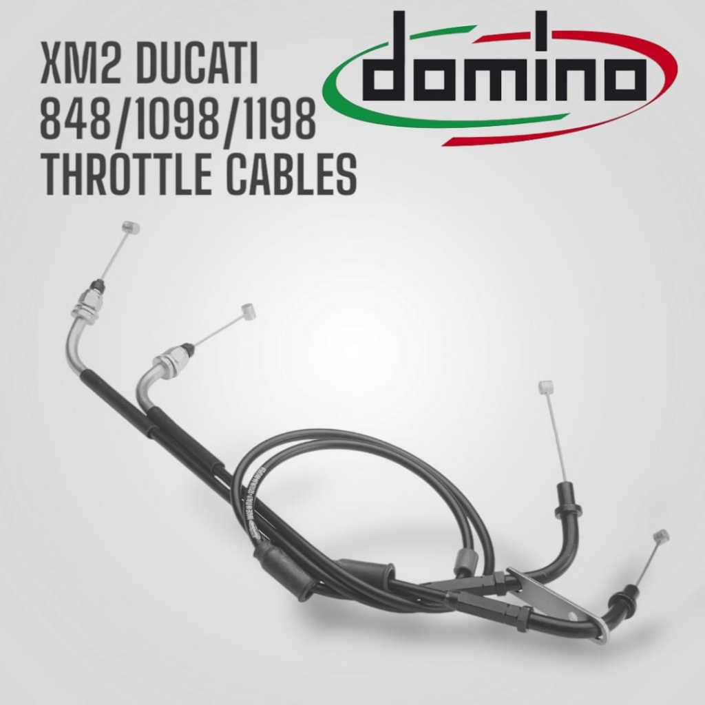 DOMINO THROTTLE CABLES FOR XM2 THROTTLE CONTROLS - DUCATI 848/1098/1198 ...