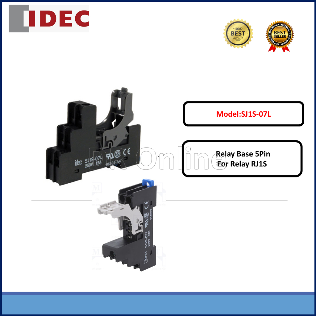 IDEC 5PIN RELAY BASE(FLAT) , FOR RJ1S, (SJ1S-07L) | Shopee Malaysia