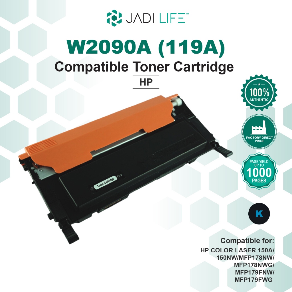 Compatible W2090A (119A) Black Laser Toner Cartridge For Use In HP ...