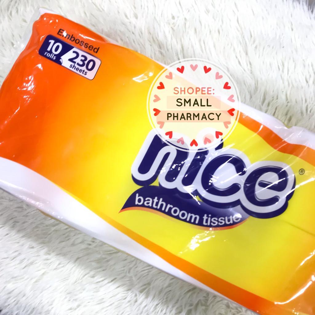 NICE Toilet Tissue Roll 214055 2 Ply / 230 Sheets 10 Rolls Per Pack ...