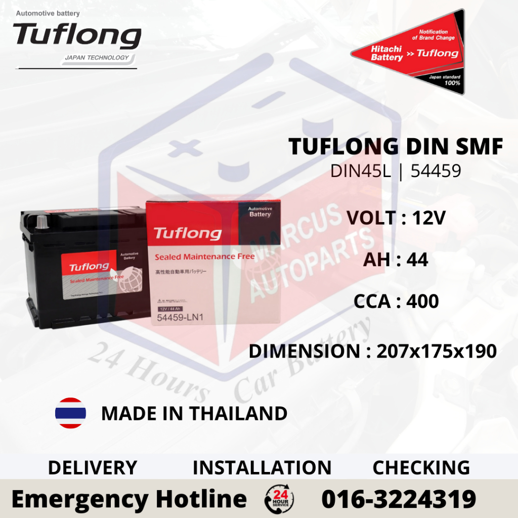 HITACHI TUFLONG SMF LN1 | DIN45L | 54459 CAR BATTERY | Shopee Malaysia