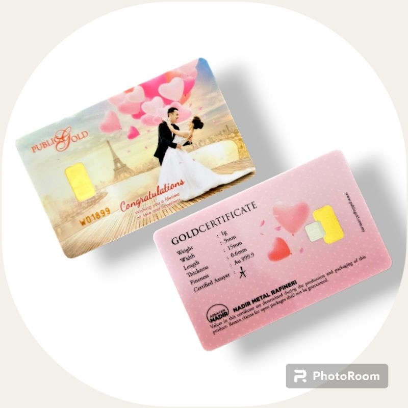 Public Gold 1gram 9999 Gold Bar Congratulations Wedding Design Shopee Malaysia 