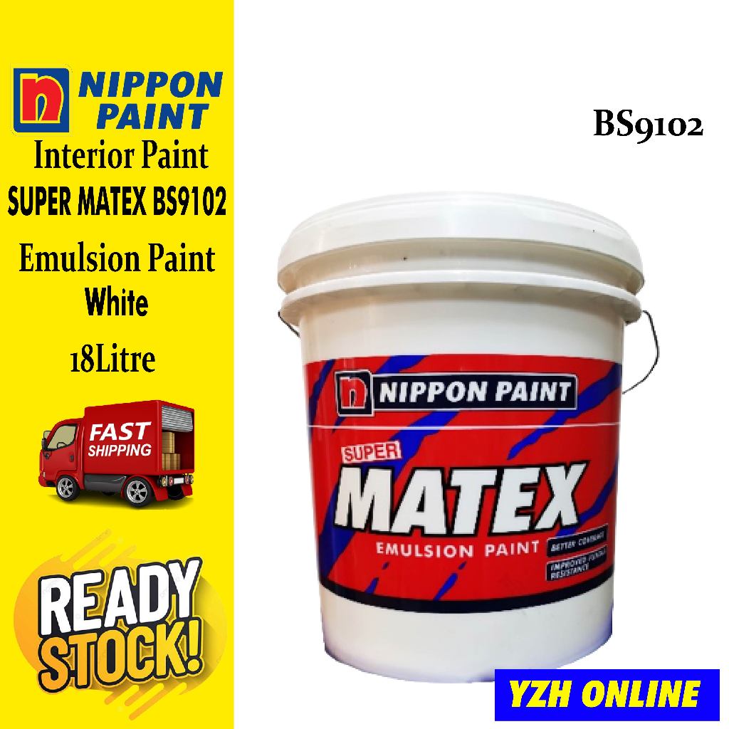 Nippon Emulsion Paint BS9102 (White) 18Lt Cat Putih Nippon Tong Besar ...