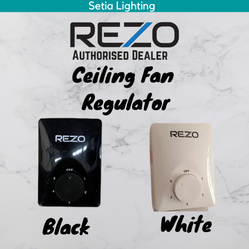 Rezo S106 Fan Regulator Only Black White | Shopee Malaysia