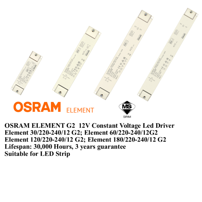 OSRAM Element G2 12V Constant Voltage LED Driver, 12V LED power supply ...