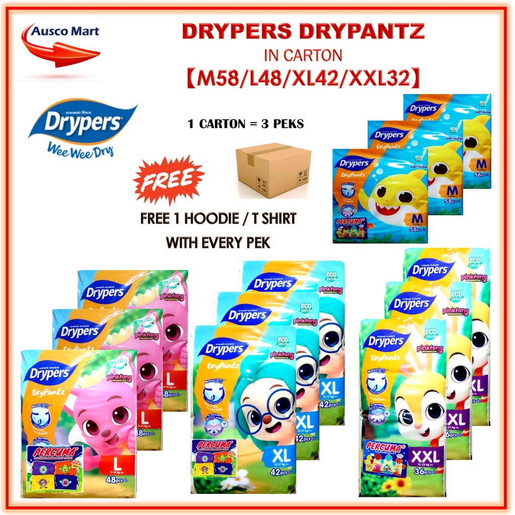 DRYPERS DRYPANTZ IN CARTON 3'S | Shopee Malaysia