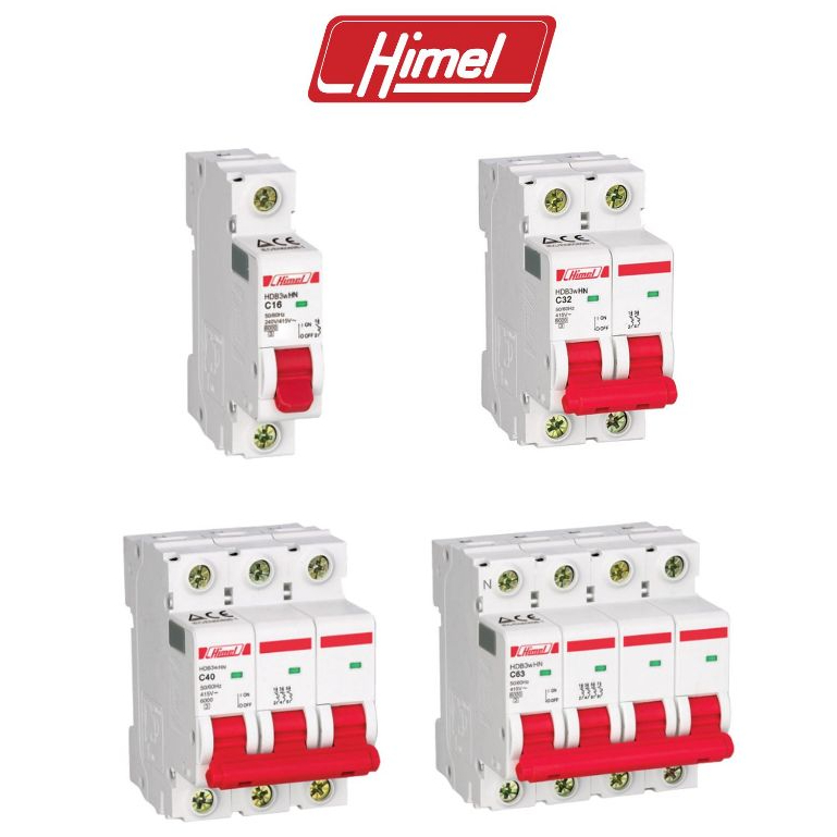 (SPECIAL PROMOTION) HIMEL MINIATURE CIRCUIT BREAKER (MCB), 6kA, 6A to 63A, 1 POLE,2 POLE,3 POLE ...