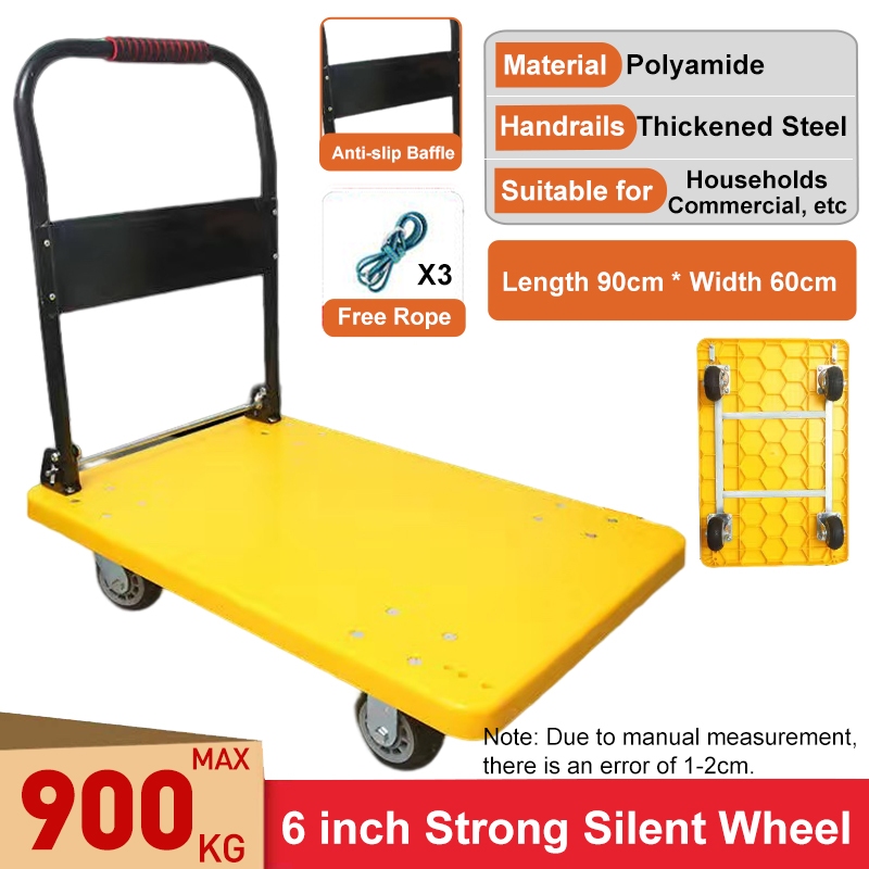 Foldable Trolley Troli Barang Heavy Duty Hand Truck Trolley Lron ...