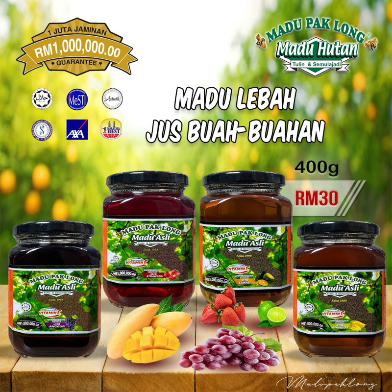MADU PAK LONG Madu Jus Buah-Buahan 400g | Shopee Malaysia