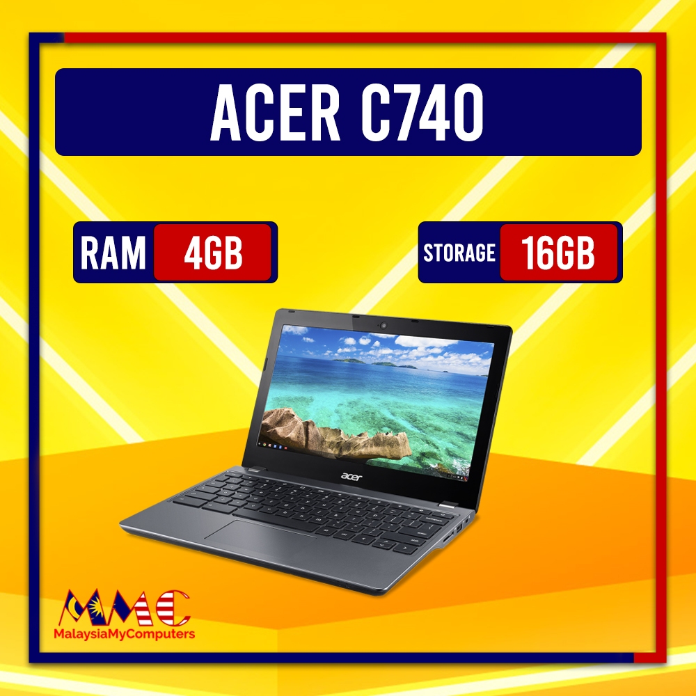 Acer C740 Chromebook - 4GB RAM / 16GB SSD - 11.6 Inch Playstore (USED ...