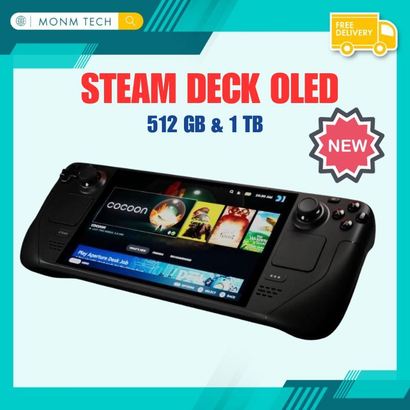 [Ready Stock] Steam Deck OLED Handheld Gaming Console 512GB 1TB 50 Whr battery Original 7.4 inch ...