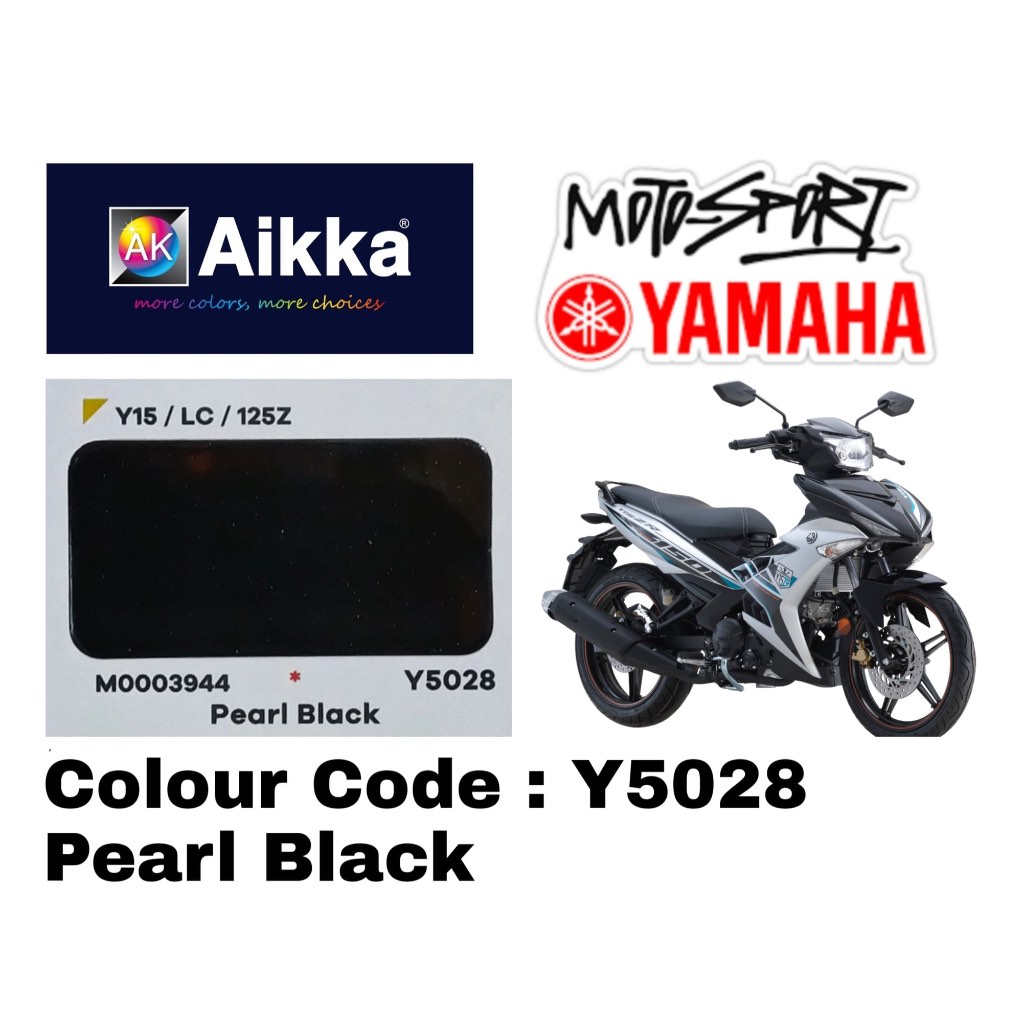 Aikka Yamaha Y5028 Pearl Black | Yamaha Motorcycle | Spray Motorcycle/Cat Motorsikal 2K | 250ml ...