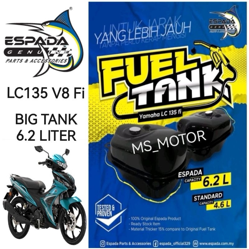 LC135 Fi V8 ESPADA TANK 6.2 LITER EXTRA FUEL TANK LC Fi V8 | Shopee ...
