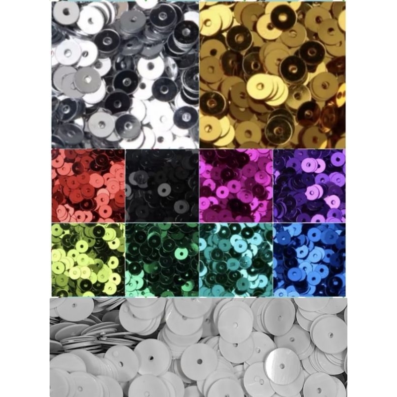 6/10mm Flat Round Sequin / Labuci | Shopee Malaysia