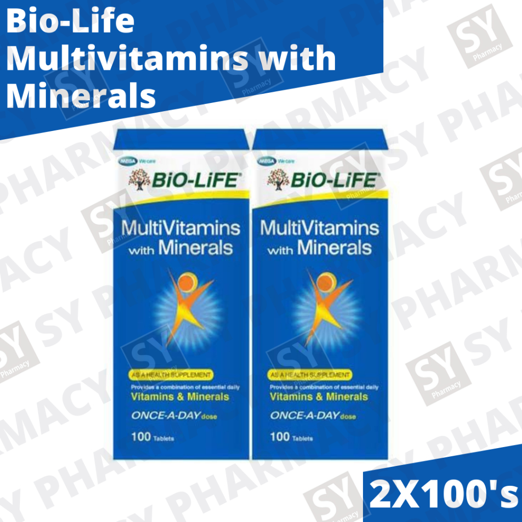 Bio-Life Multivitamins With Minerals 2x100's (Exp: 08/2026） | Shopee ...