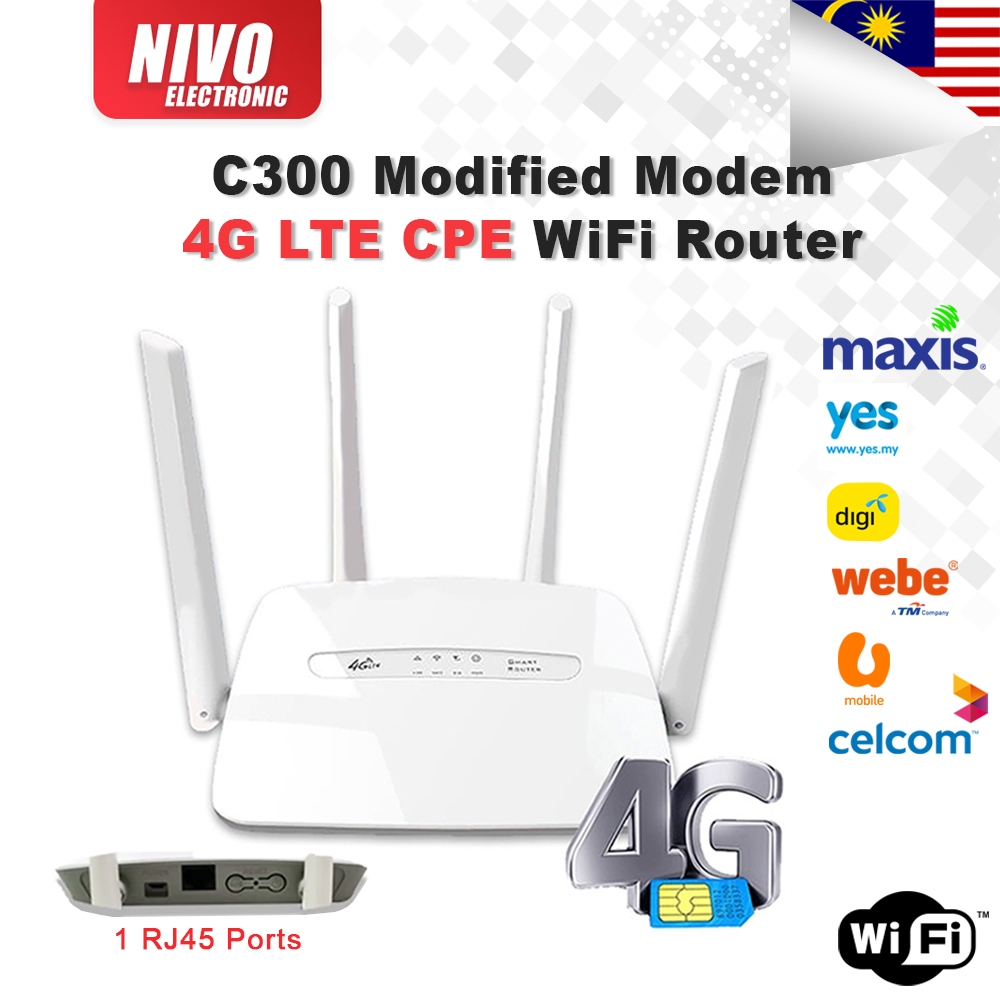 Modified Smart Router 4G CPE C300 SUPPORT UNLIMITED SIM CARD HOTSPOT ...