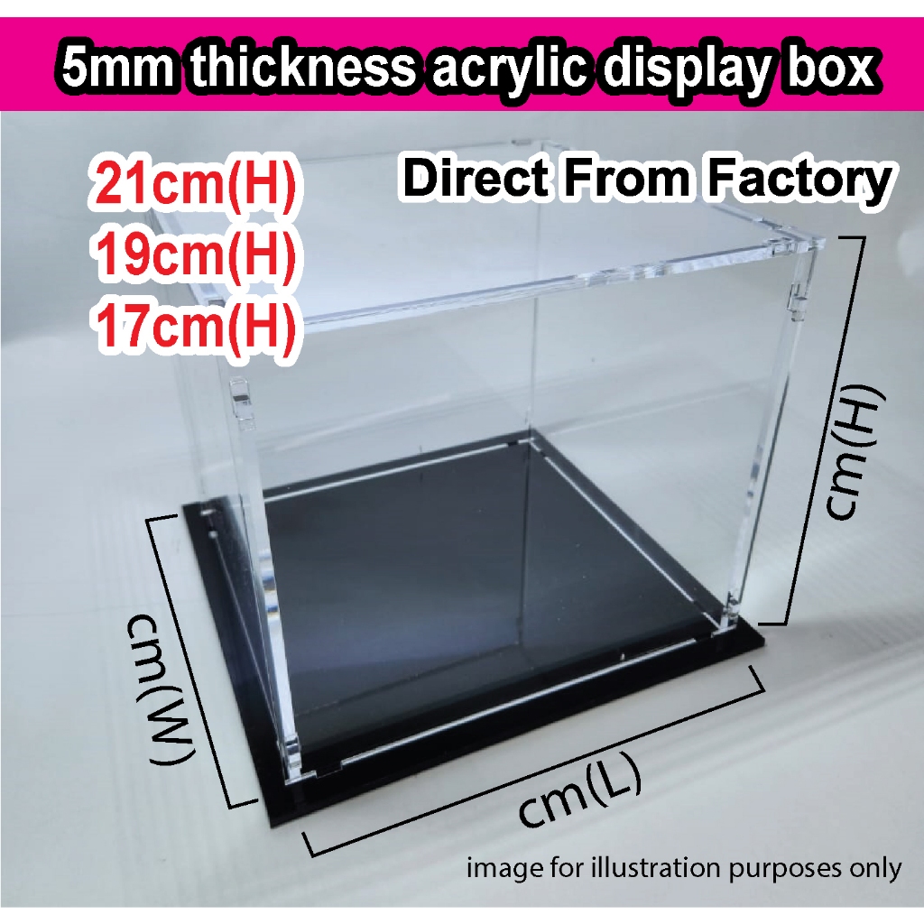 acrylic display box / acrylic box (17CM/19CM/21CM) | Shopee Malaysia