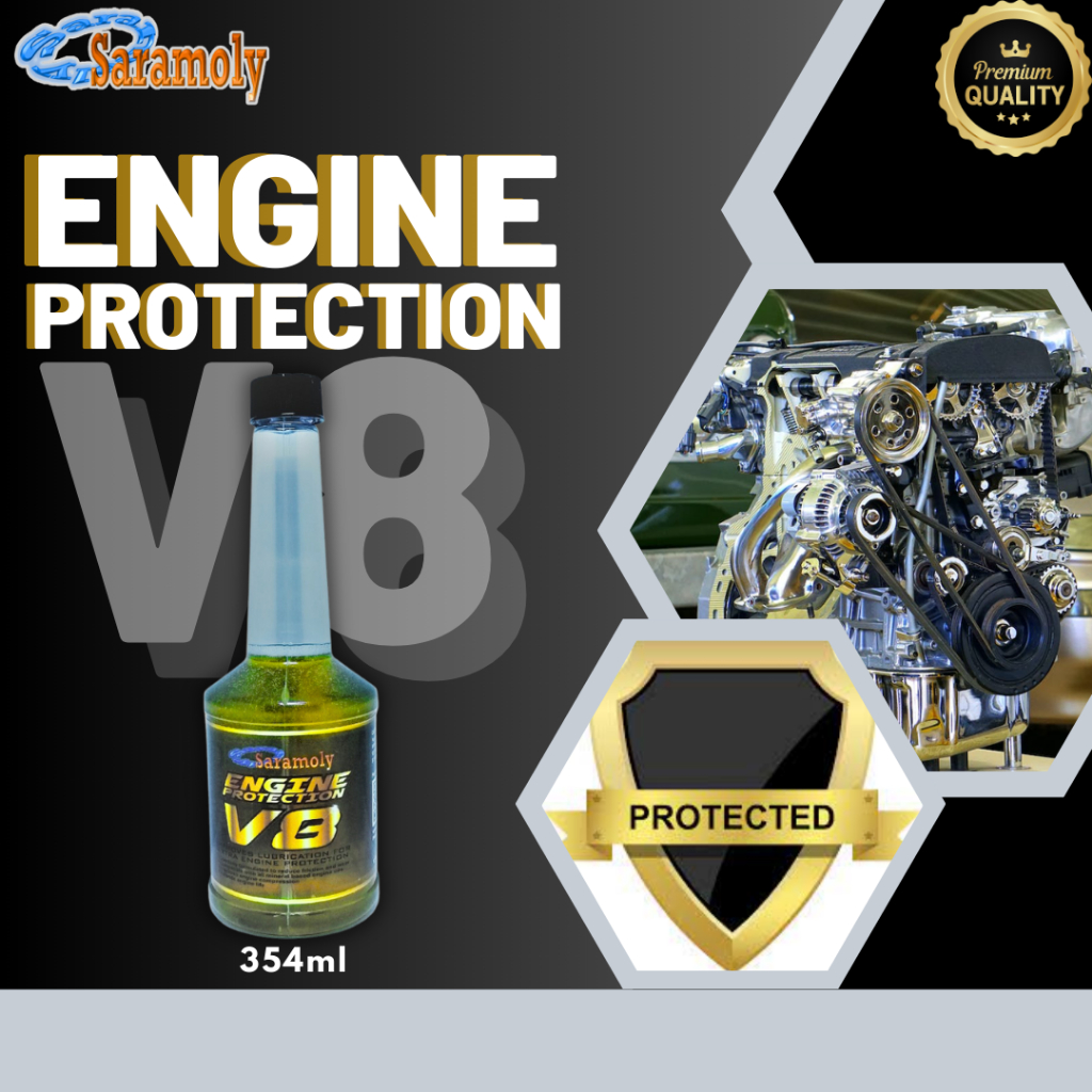 Saramoly Engine Protection V8 - 354ml Engine Booster/ Engine Treatment/ Perlindungan Engin ...