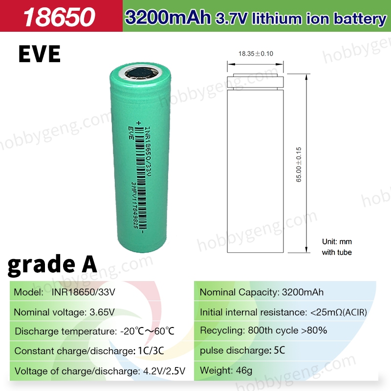 [READY STOCK] EVE Brand New Flat Top 18650 3.7v 3200mah 18650 battery ...