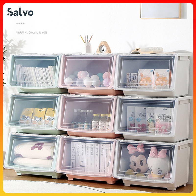Salvo Multipurpose Front Opening Storage Box Organizers Stackable Toy ...