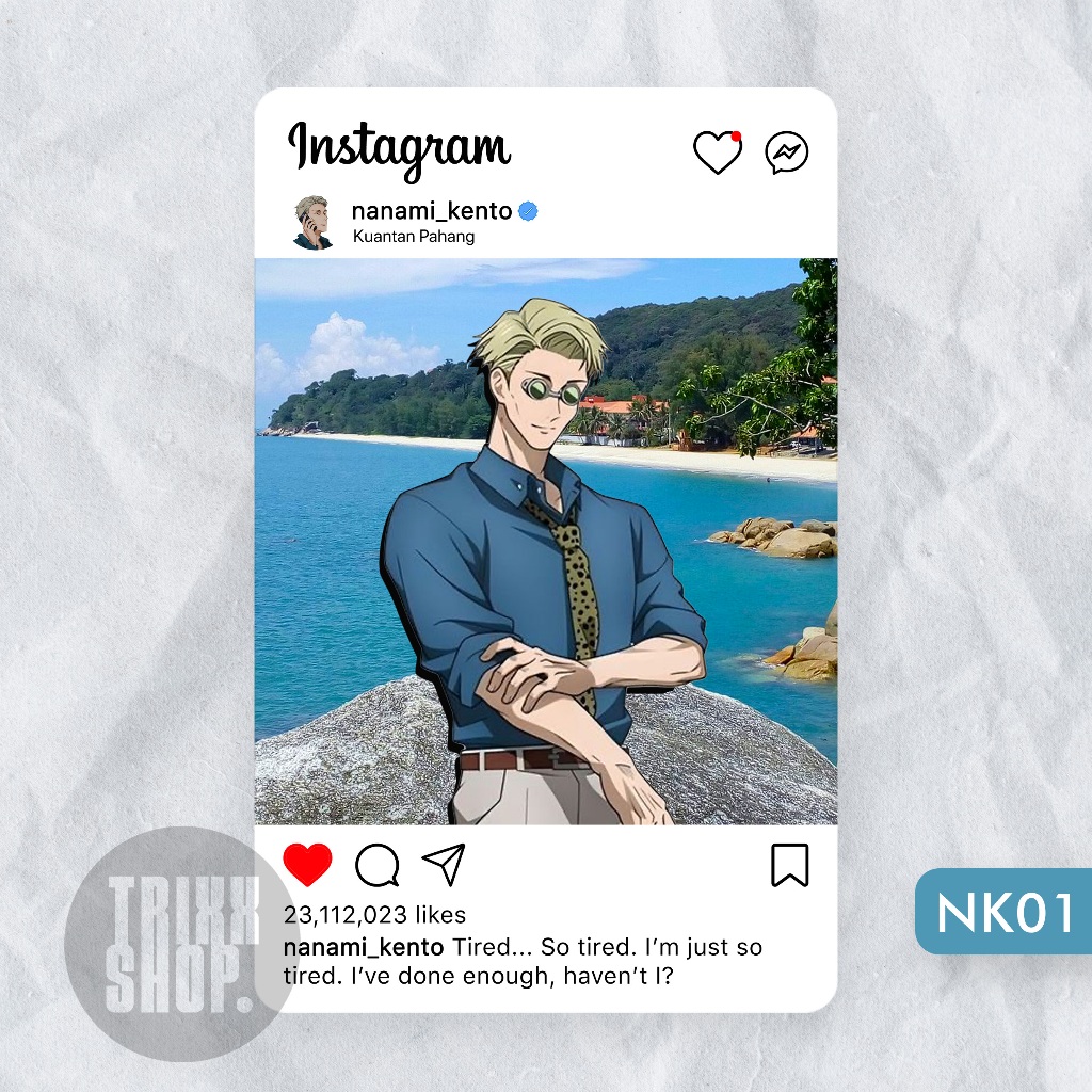 Nanami Kento Sticker | JJK | TNG & Bank Kad Sticker | Shopee Malaysia